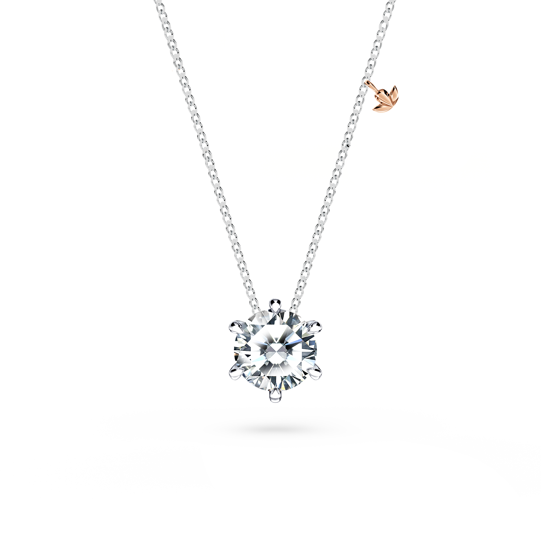 Womens Protea Diamond Solitaire Necklace | Platinum – BROWNS