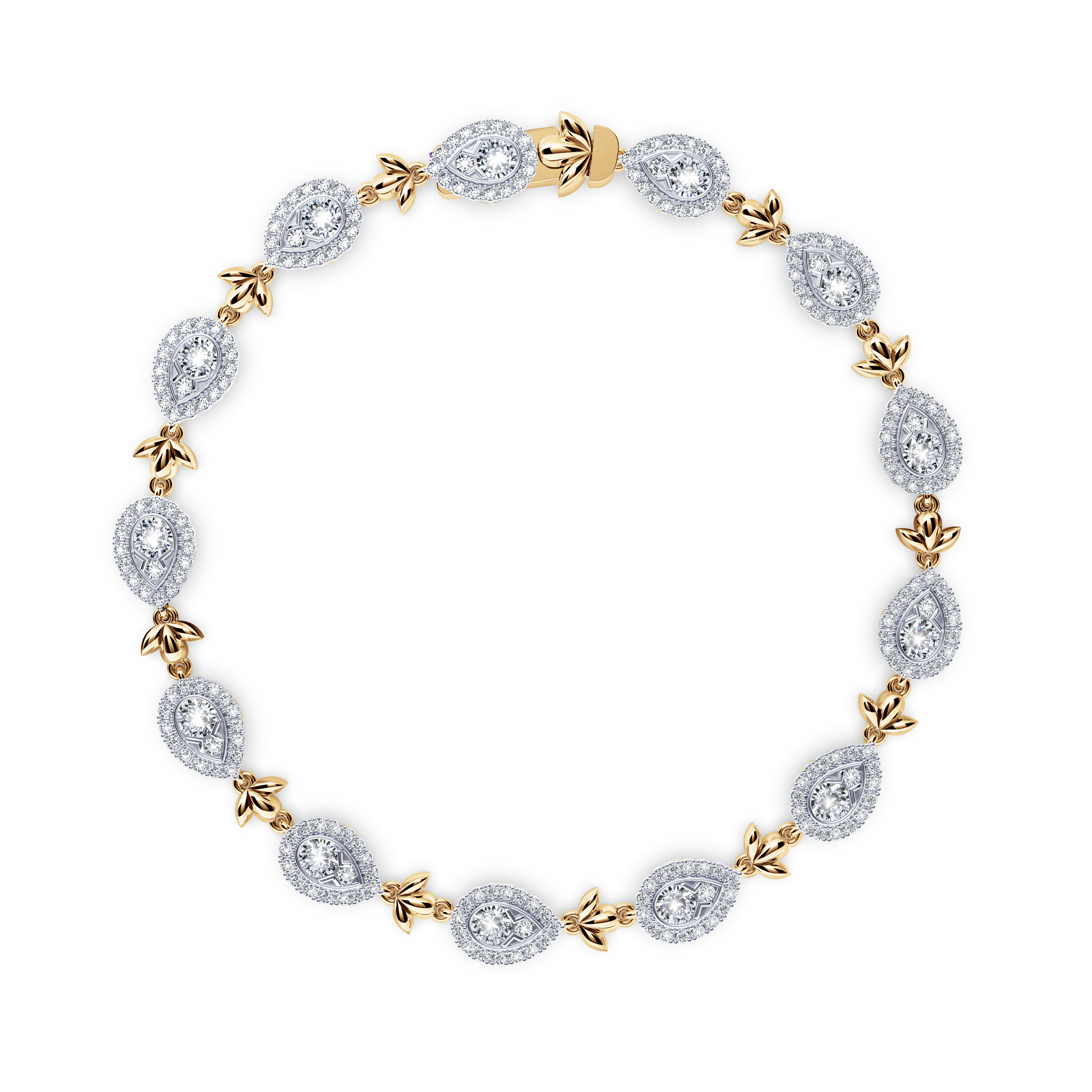 Womens Diamond Garland Bracelet | Yellow Gold – BROWNS