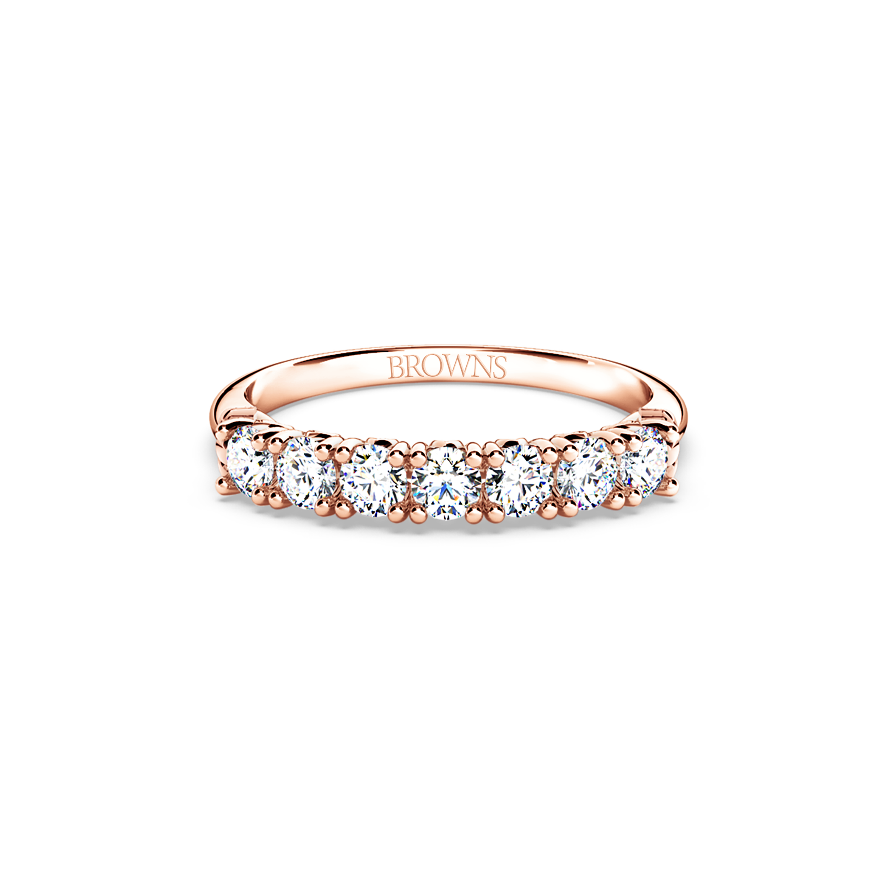 Womens Protea 7-Stone Diamond Whispering Angel Eternity Ring | Rose ...