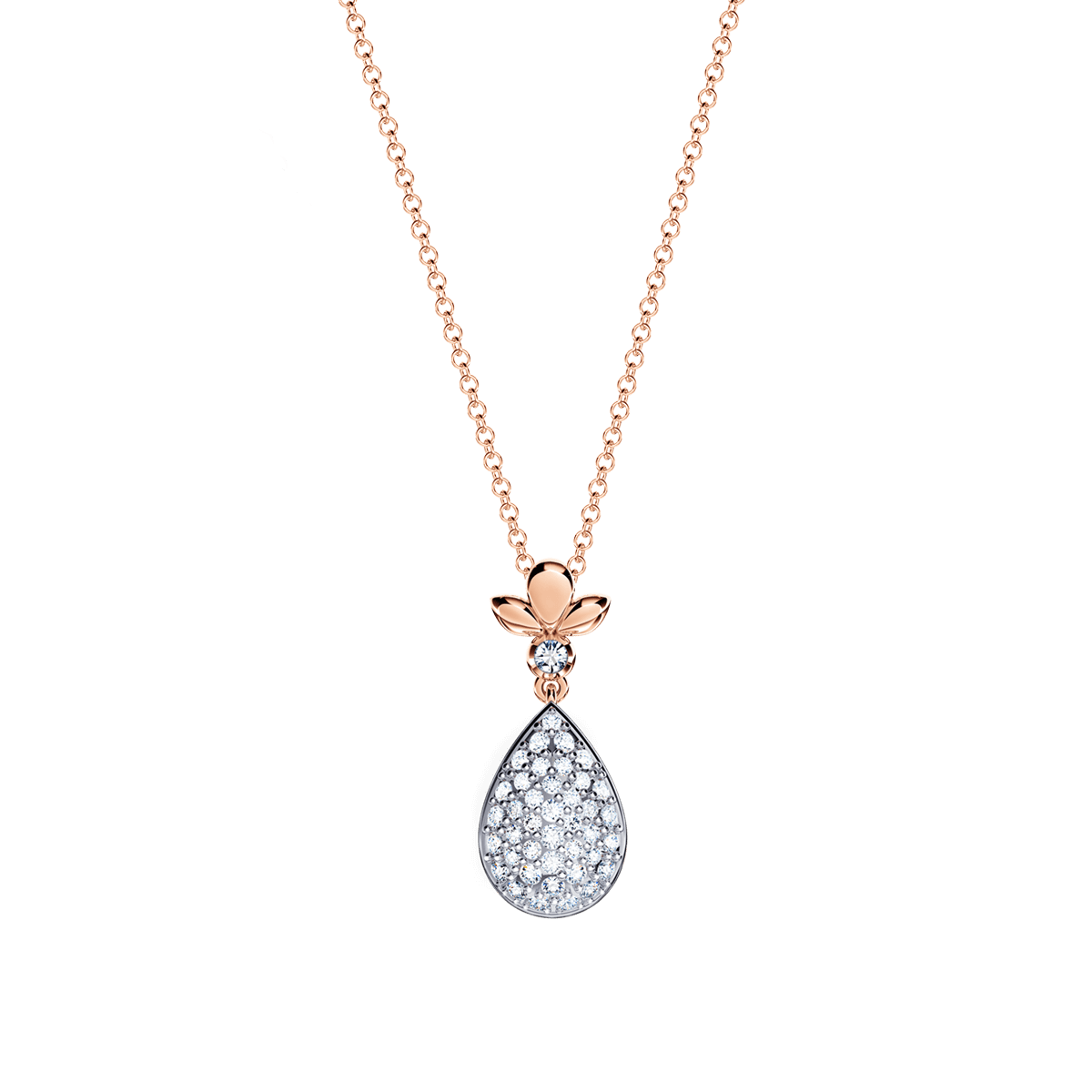 Womens Original Angel Diamond Pavé Necklace | Rose Gold – BROWNS