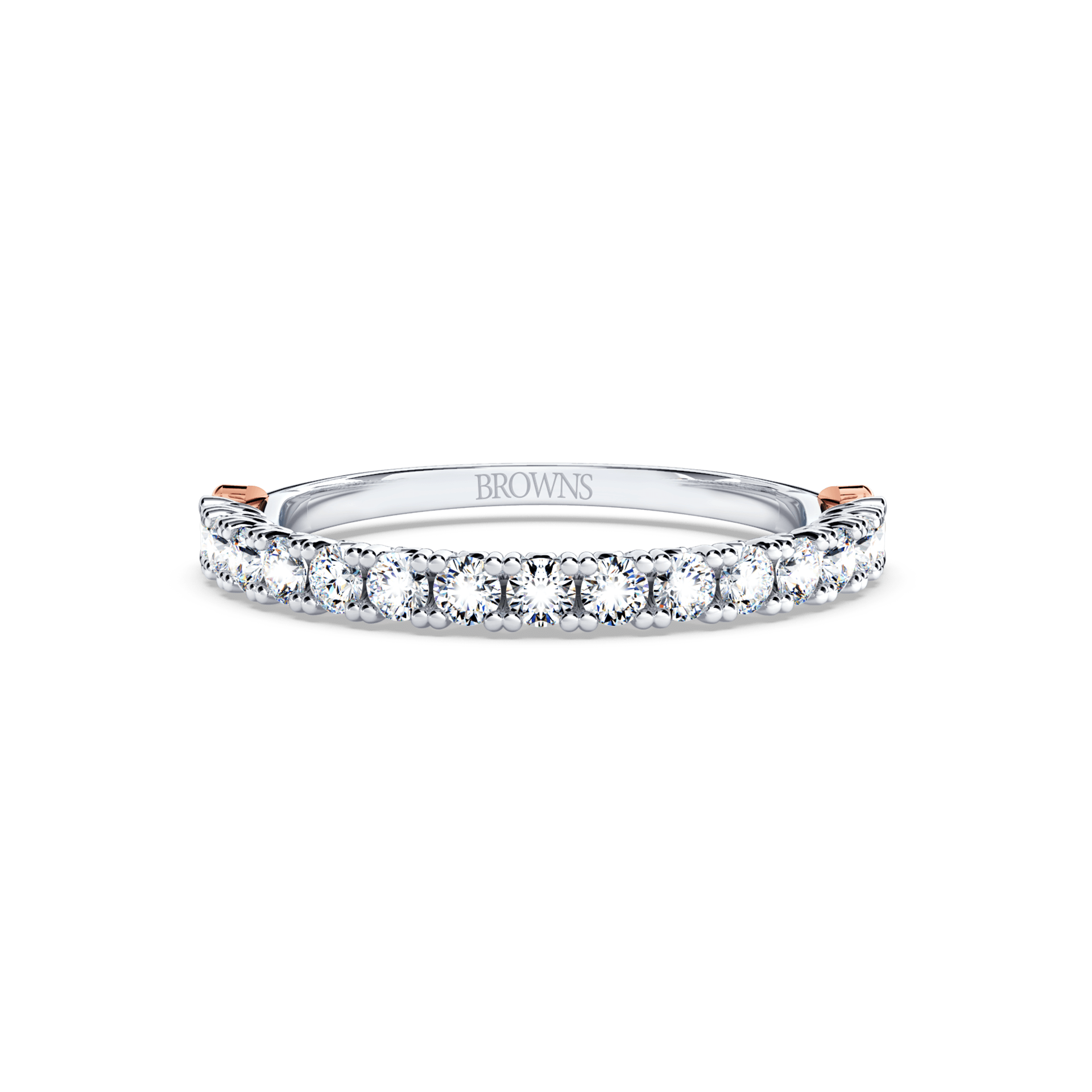 Womens Protea Diamond Whispering Angel Eternity Ring | Platinum – BROWNS