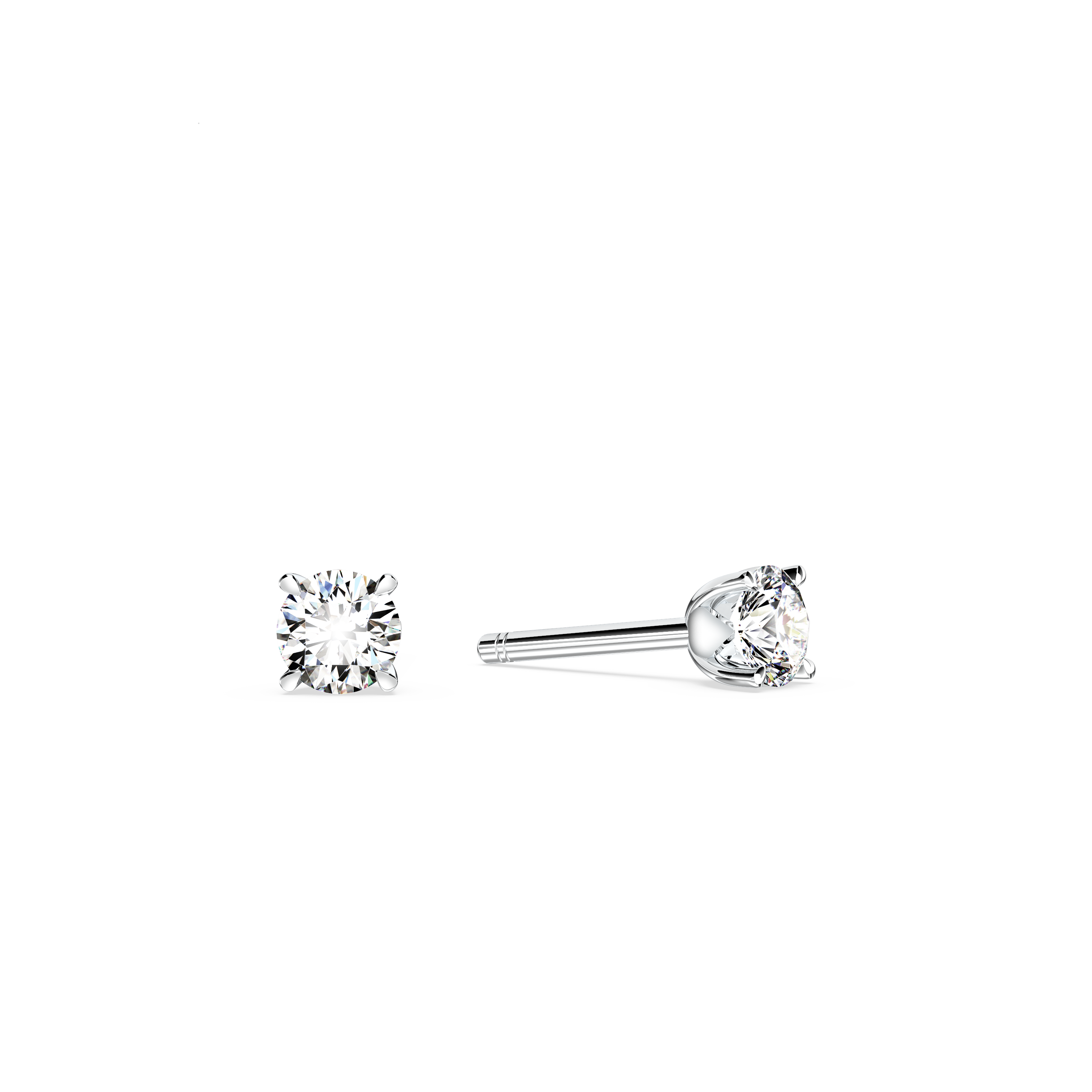 Protea Diamond Solitaire Stud Earrings | Platinum – BROWNS