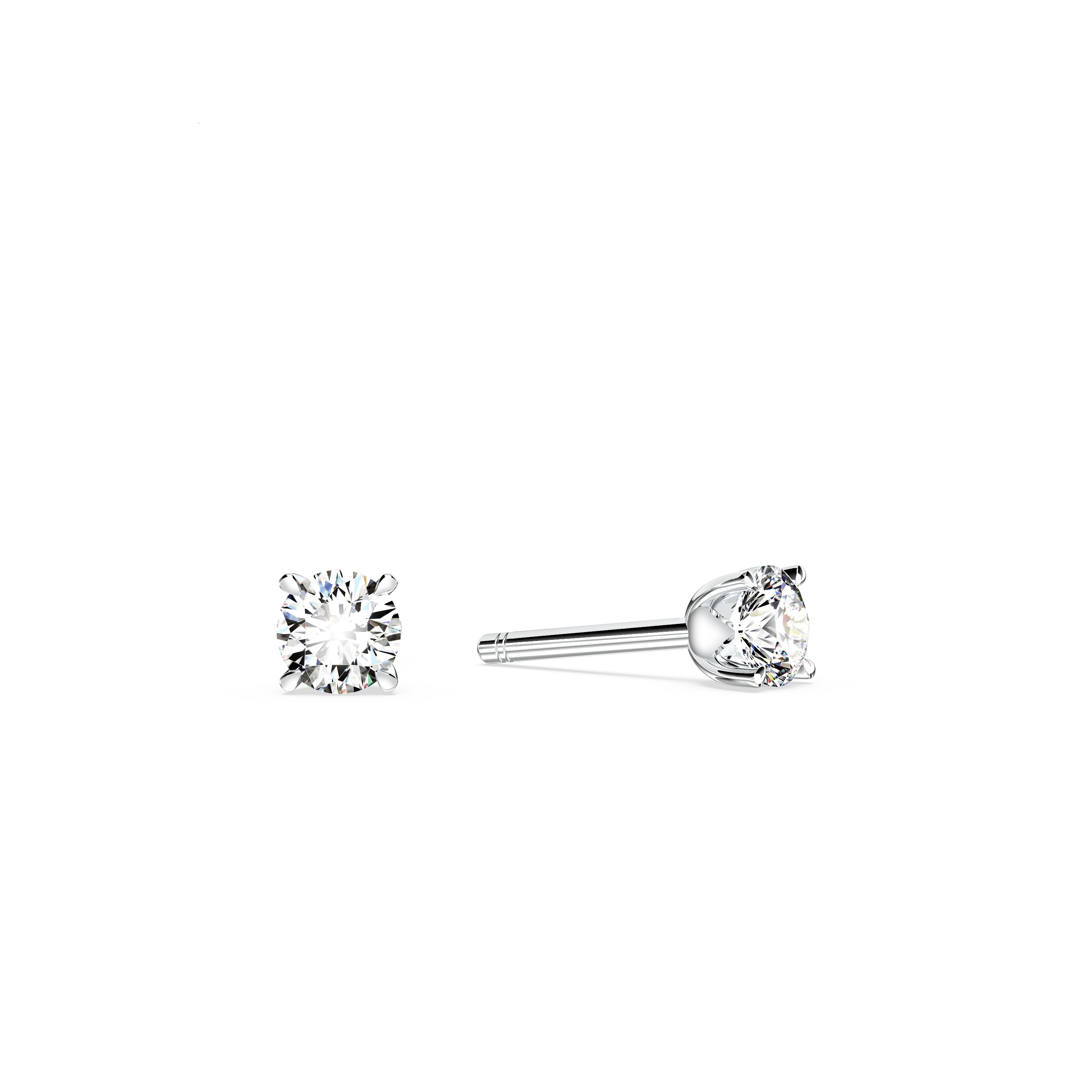 Womens Protea Diamond Solitaire Stud Earrings | Platinum – BROWNS