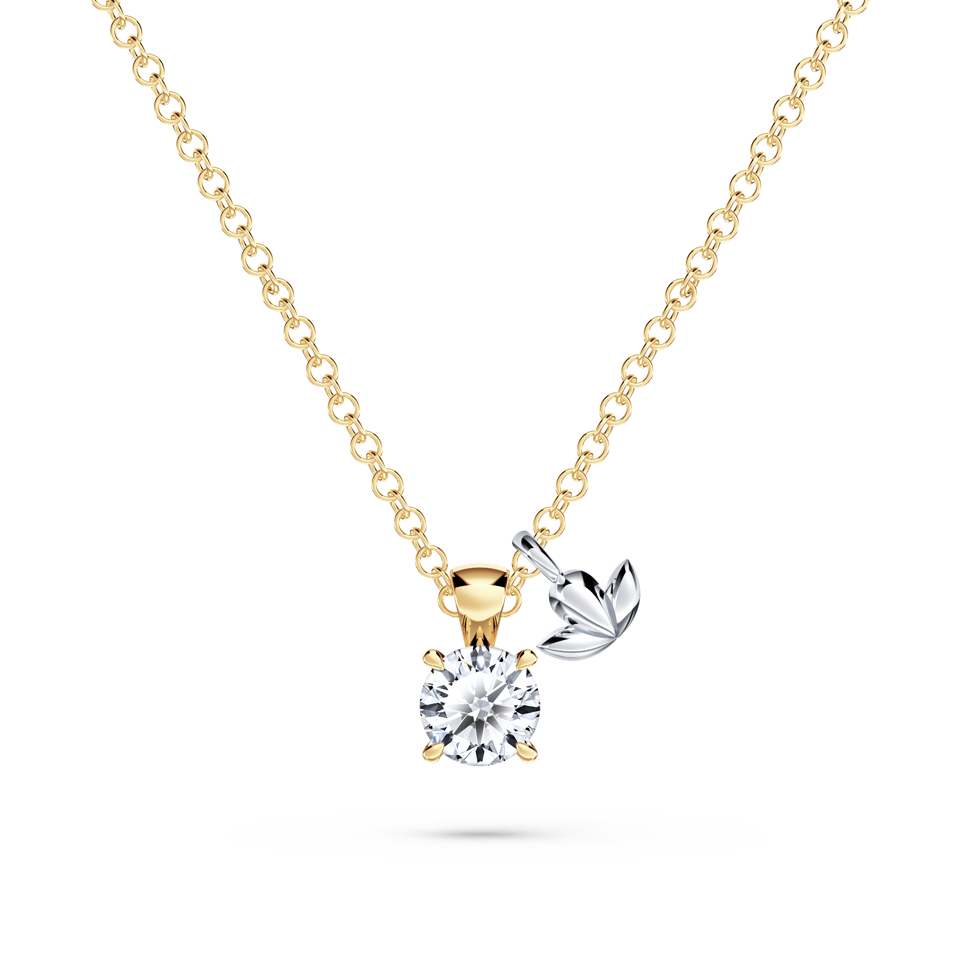 Protea Diamond Solitaire Necklace | Yellow Gold – BROWNS