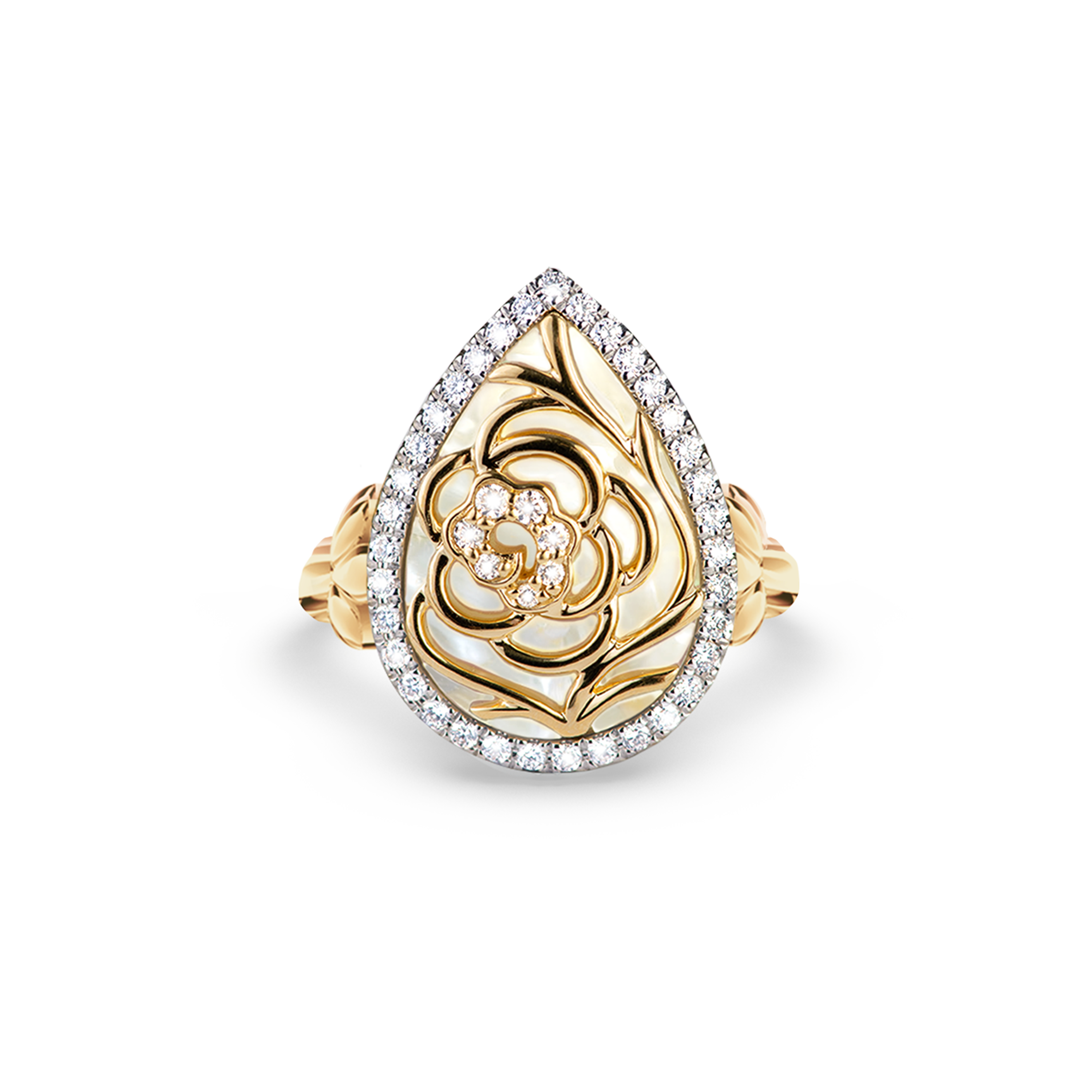Womens Smell The Roses Ring | Yellow Gold – BROWNS