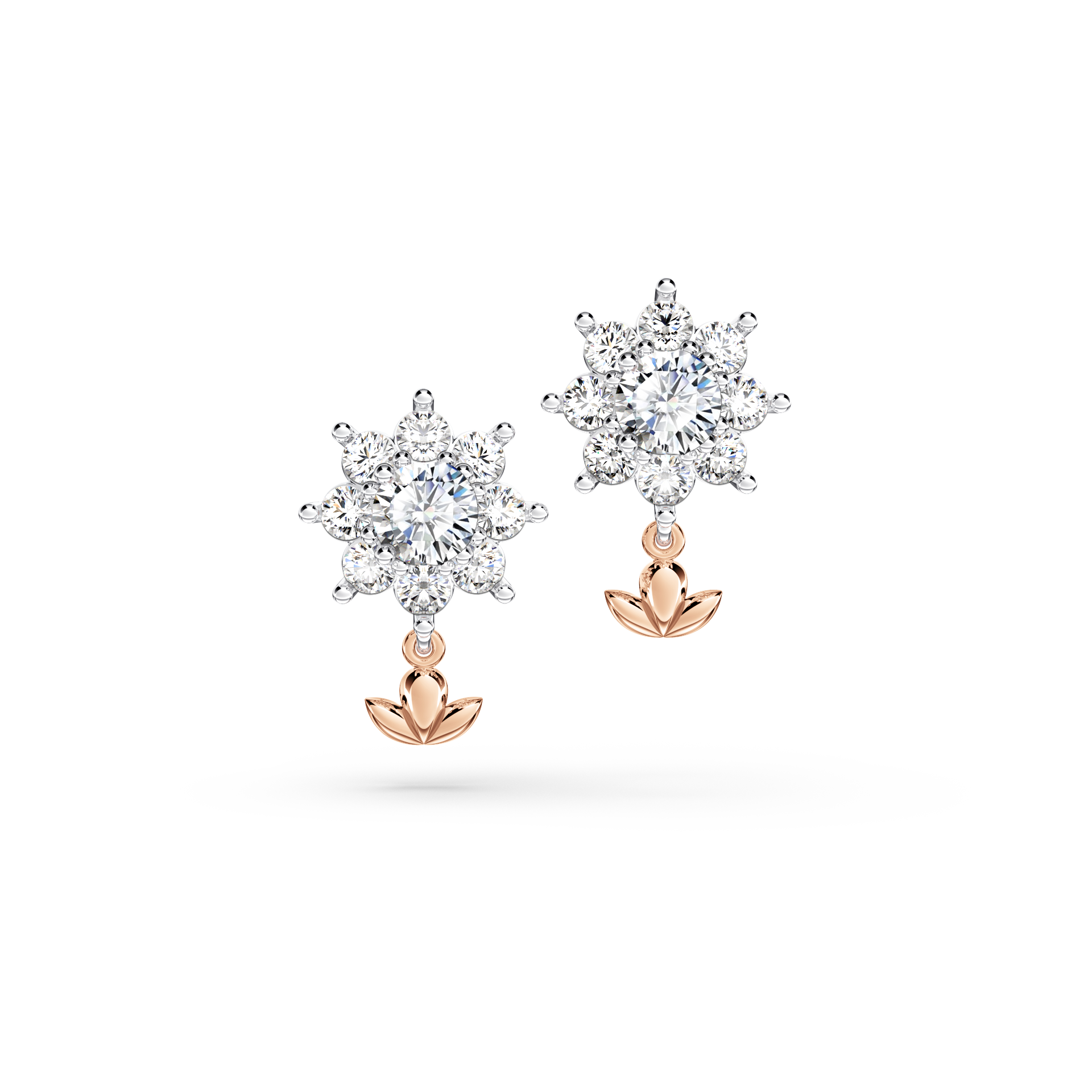 Womens Protea Diamond Cluster Earrings - Small | White Gold – BROWNS