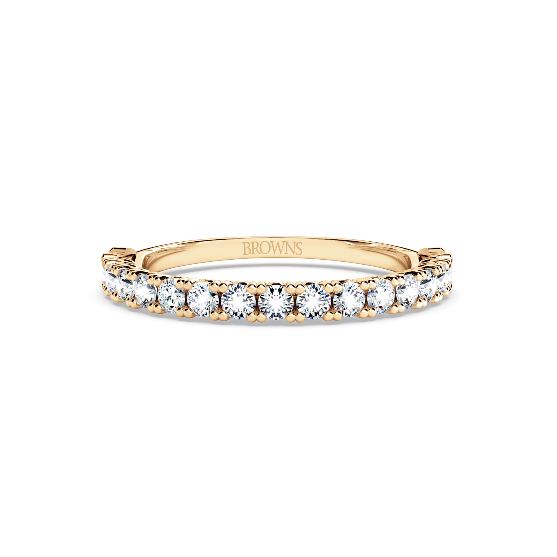 Protea Diamond Whispering Angel Eternity Ring | Yellow Gold – BROWNS