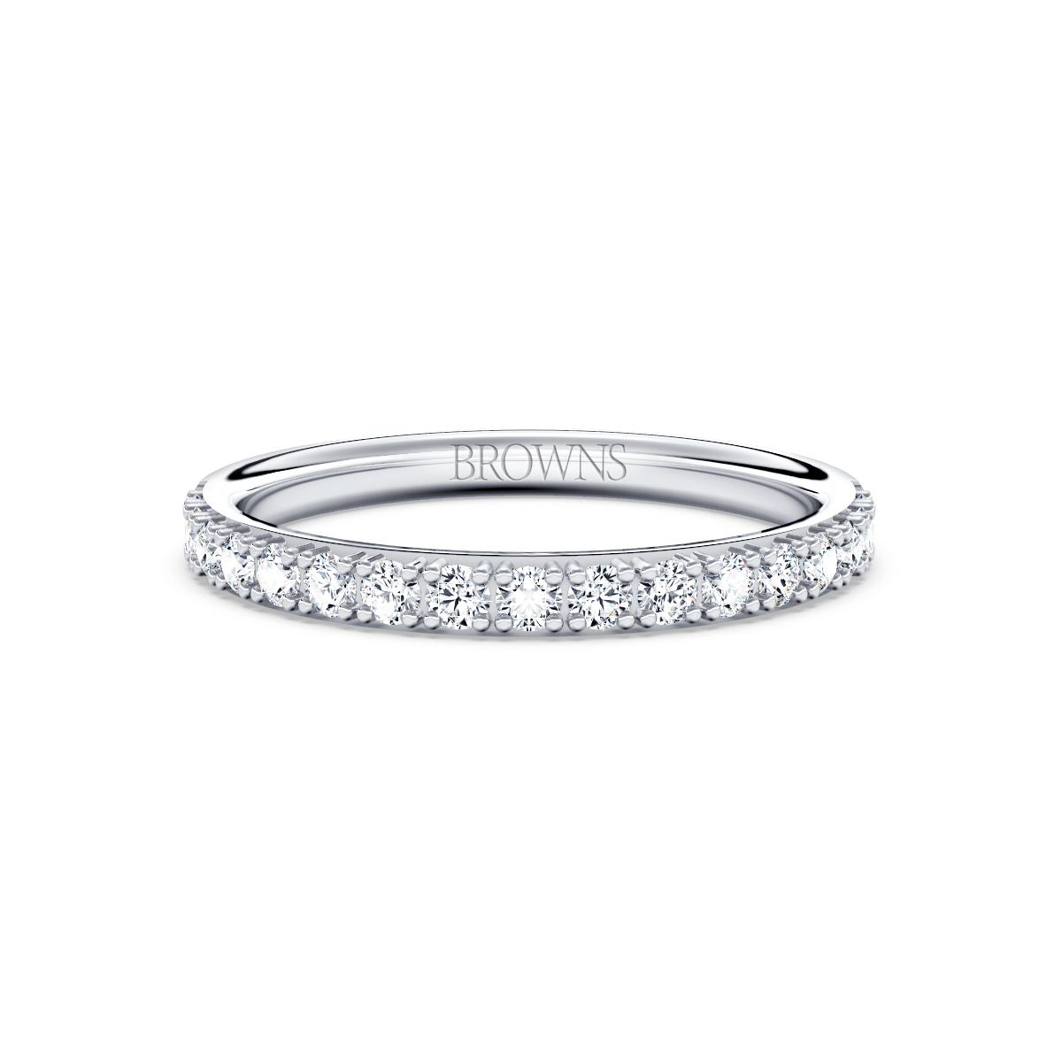 Diamond Ribbon Band Ring | Platinum – BROWNS