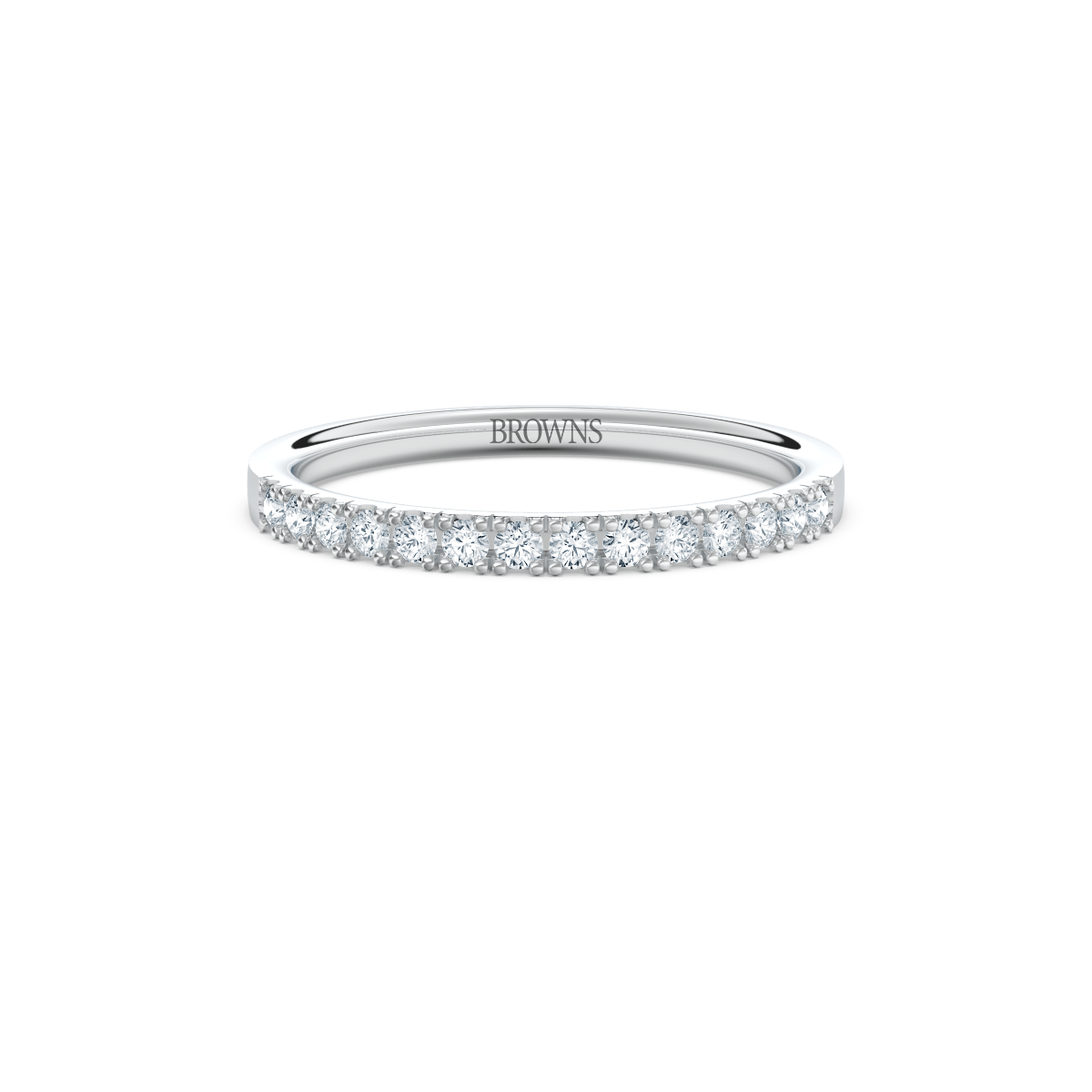 Diamond Ribbon Band Ring | Platinum – BROWNS